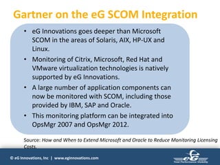 The "One Monitor": Tranform MS SCOM into an End-to-End Monitoring ...