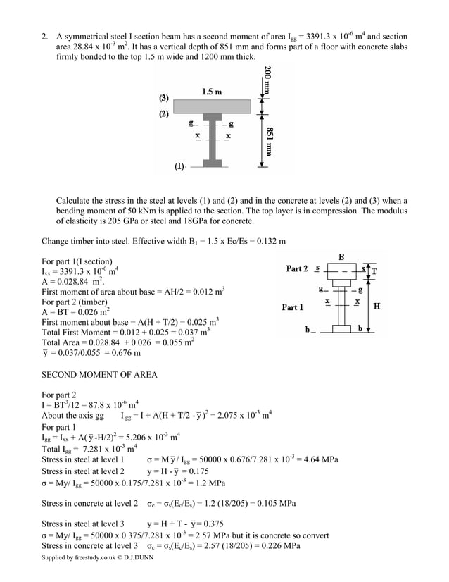 Eg stress in beam | PDF