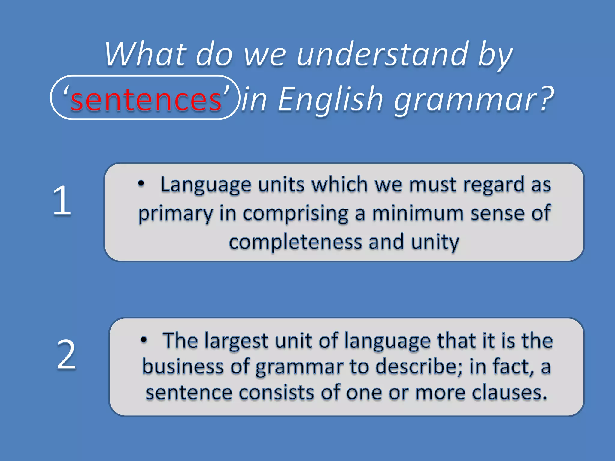 Egt 1 what are sentences | PPT