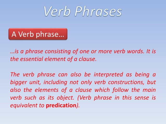 EGT_5 The Structure of Verb Phrases | PPT