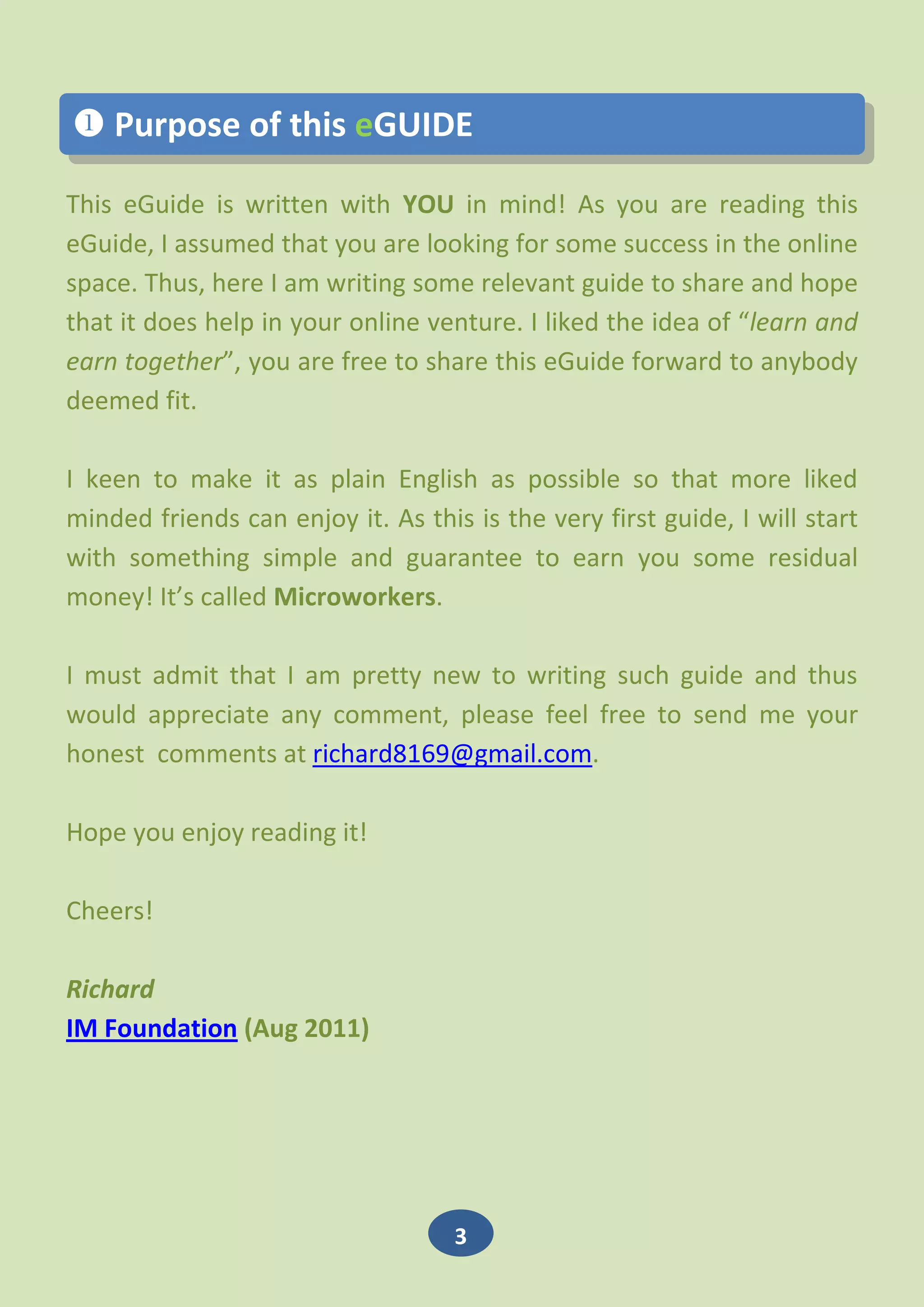 eGuide For Microworkers | PDF