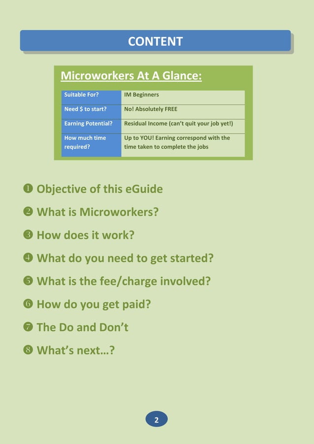 eGuide For Microworkers | PDF | Business | Business and Finance