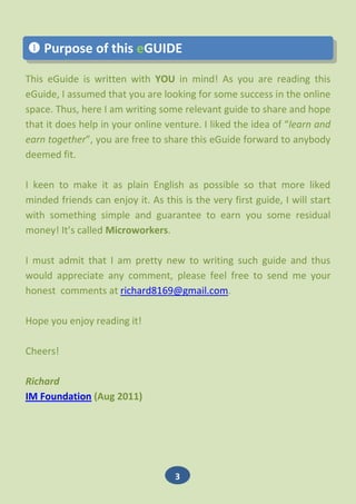 eGuide For Microworkers | PDF | Business | Business and Finance