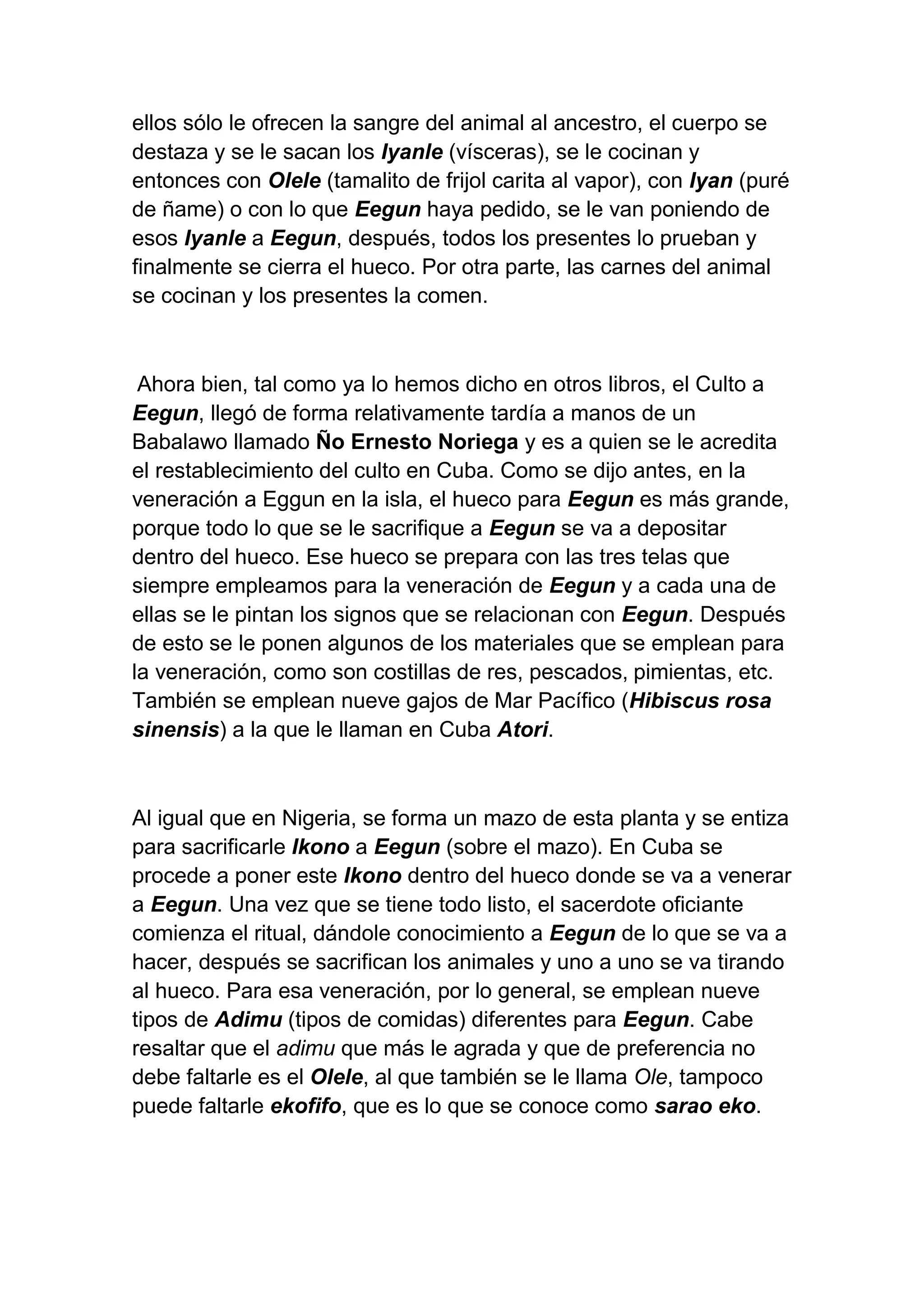 Egungún o Eegun: La Divinidad de los Ancestros | PDF