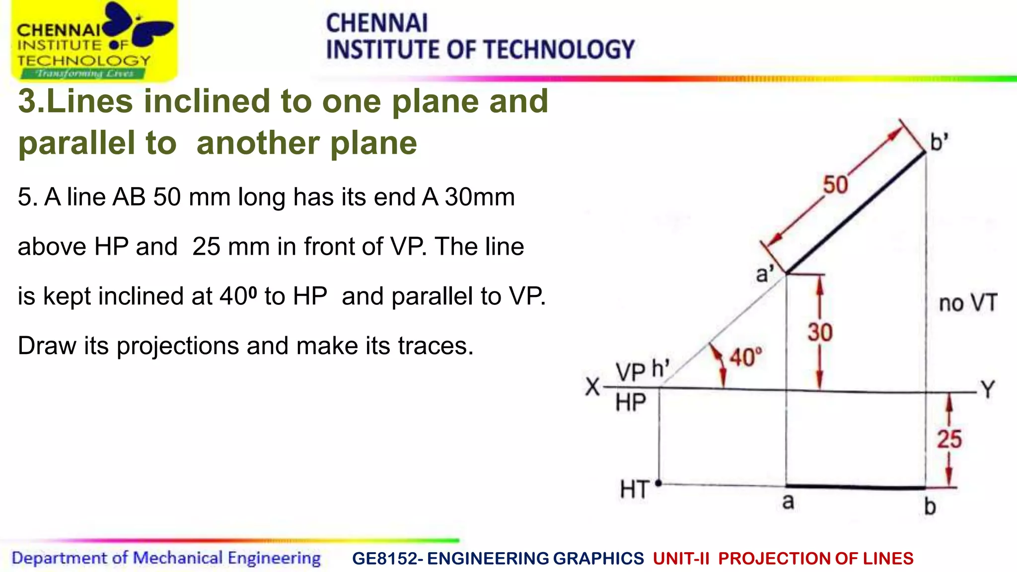 Eg unit ii projection of lines | PDF