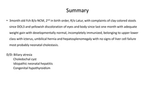 Biliary atresia case discussion power point | PPTX