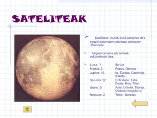 Eguzki sistema aurkibidea-eredua | PPT