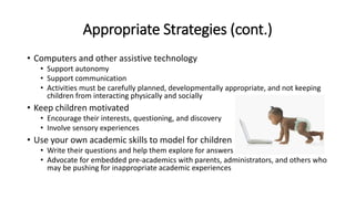 Chapter 17 facilitating pre-academic and cognitive learning | PPTX