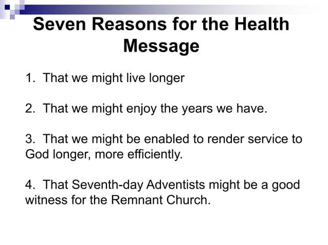 EGWHealthMessage2006SDA...............ppt