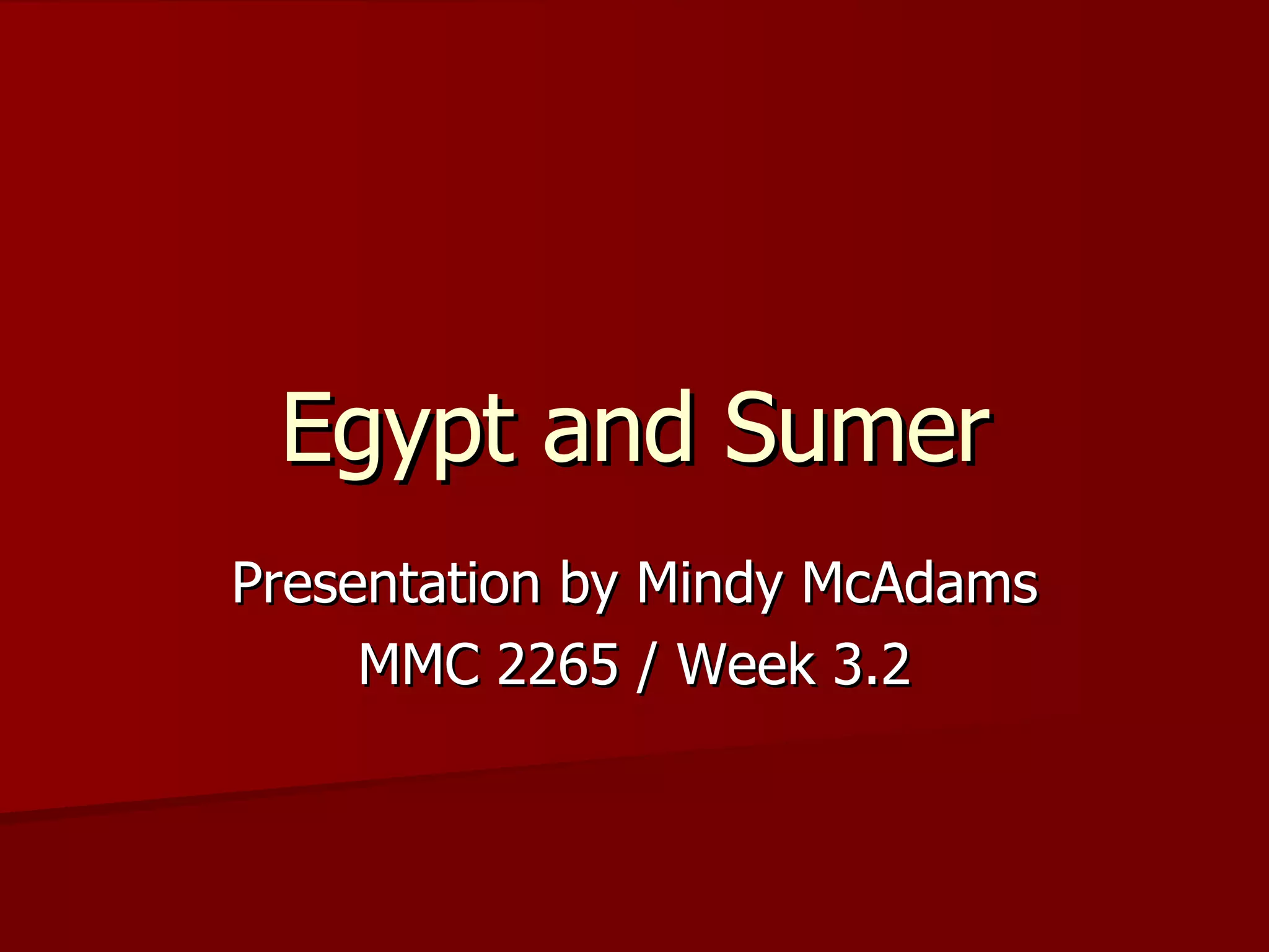 Egypt and Sumer | PPT