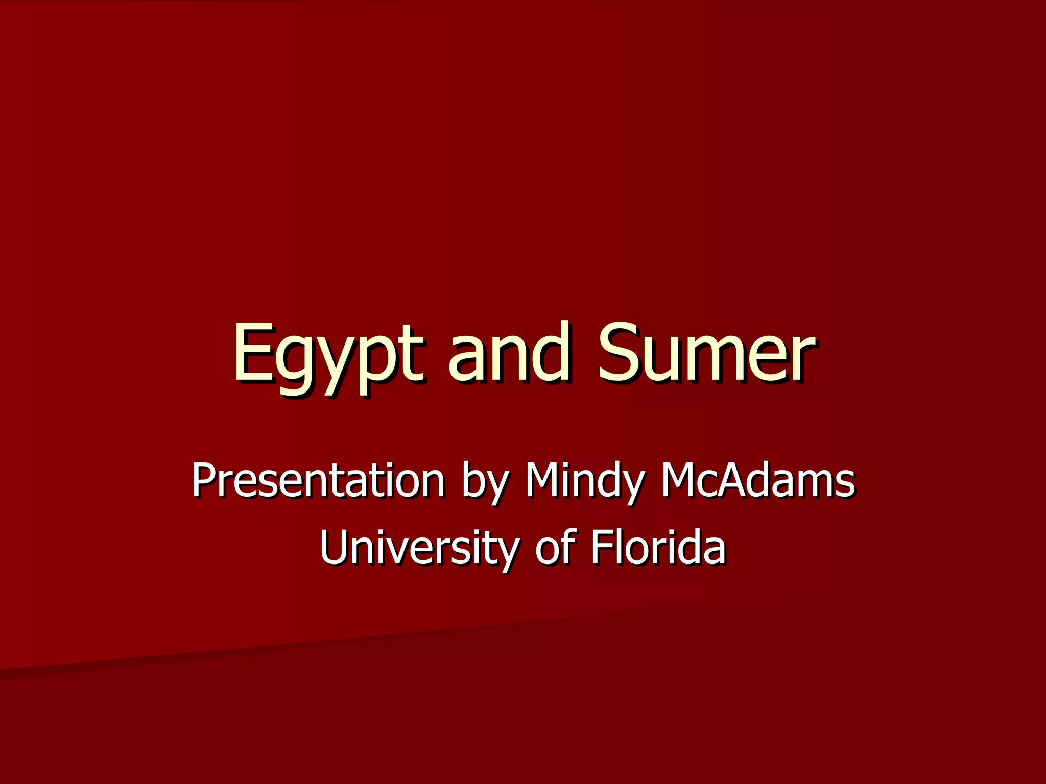 Egypt and Sumer | PPS