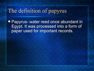 Egypt project 6 | PPT