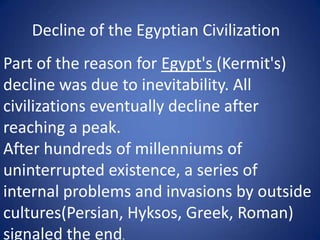 Egypt 2012 2013 decline of egypt class one | PPTX