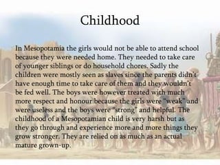 Egypt childhood life | PPTX