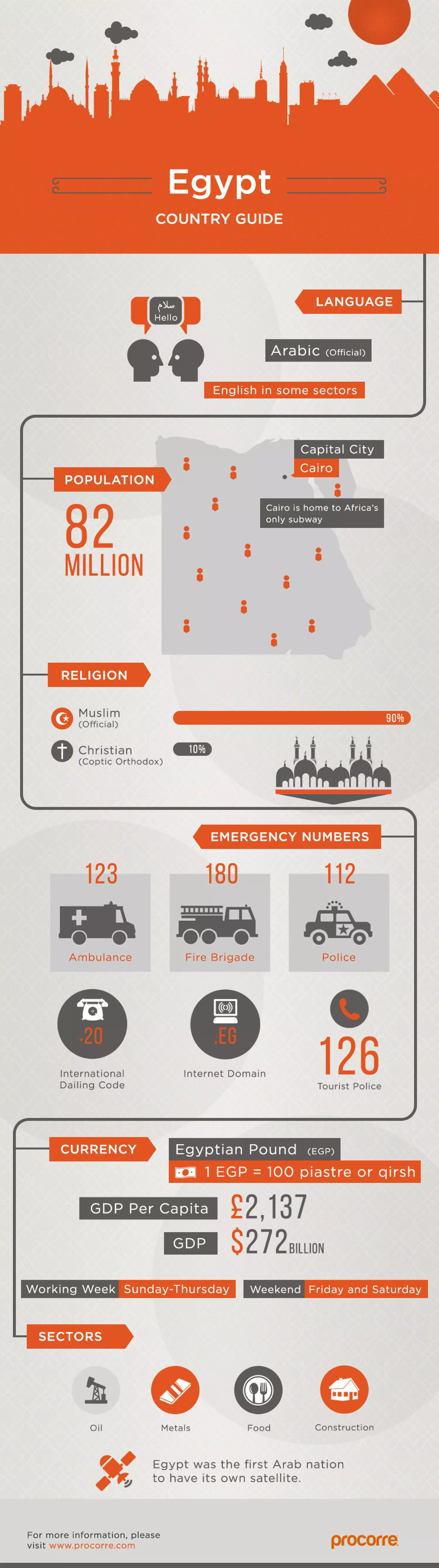 Egypt Country Guide Infographic by Procorre | PDF