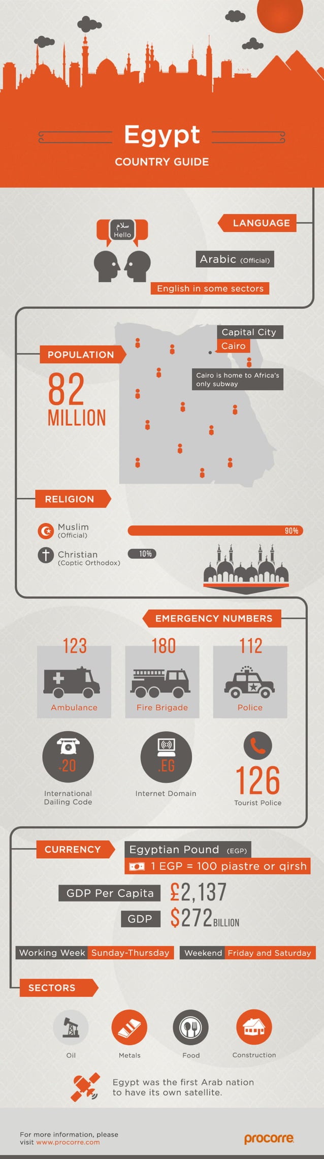 Egypt Country Guide Infographic by Procorre | PDF