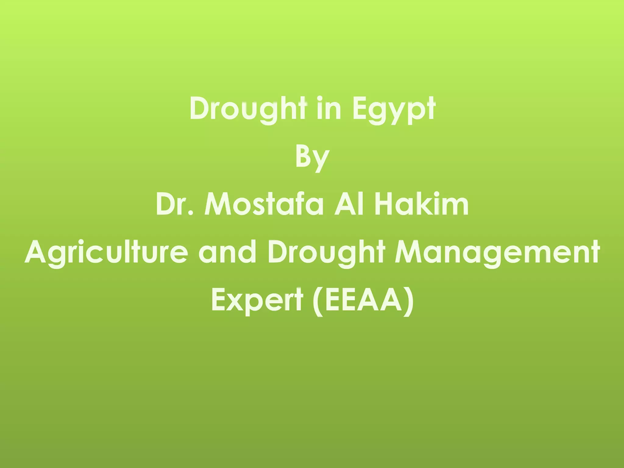 Drought in Egypt | PDF