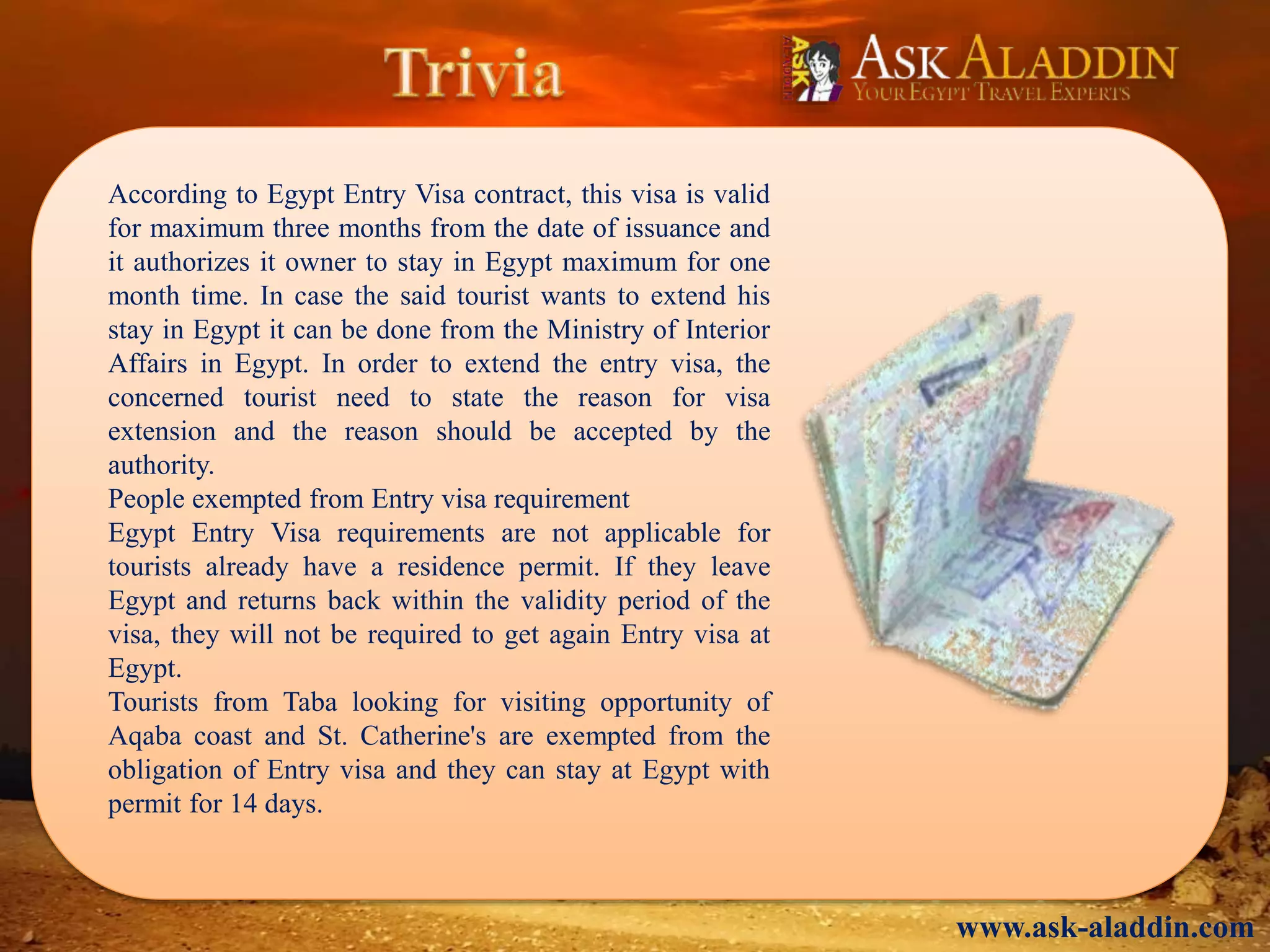 Egypt entry visa requirements a general guide | PPTX