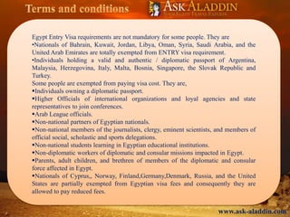 Egypt entry visa requirements a general guide | PPTX | Travel ...