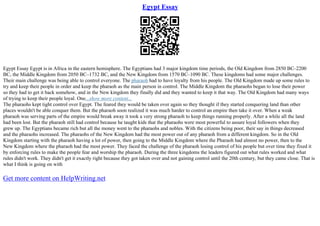 Egypt Essay | PDF