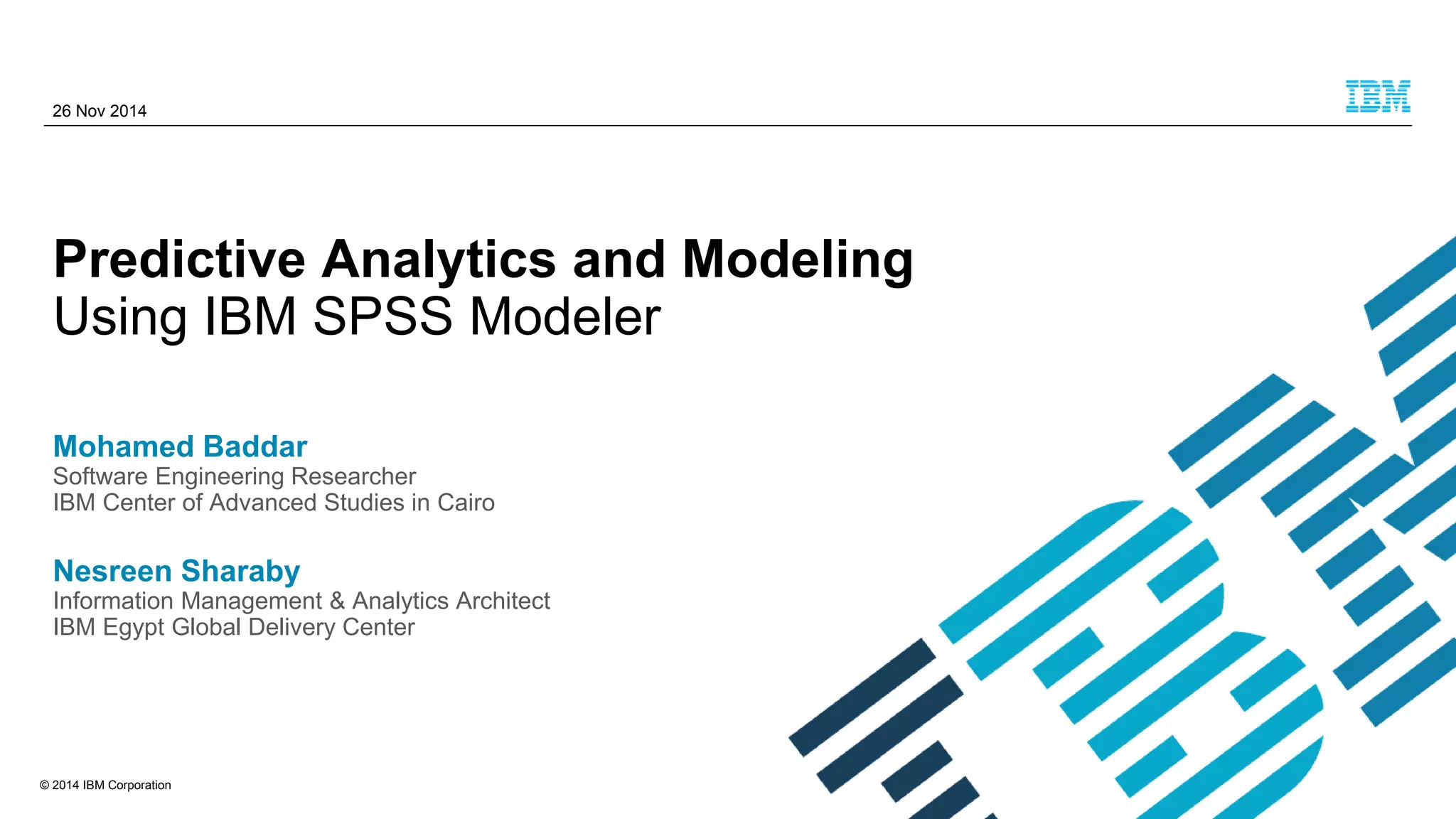 Egypt hackathon 2014 analytics & spss session | PPTX