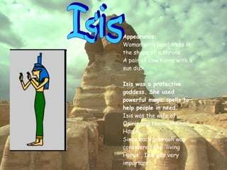 Egyptian Gods Melanie Juliao Sabrina Mantilla Ok | PPT