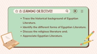 EGYPTIAN-LITERATURE ENGLISH CLASS PRESENTATION | PDF