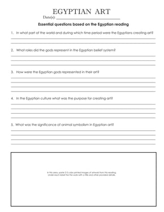 Egyptian arthistoryassignment | PDF