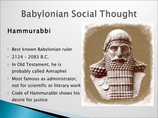 Egyptian & babylonian social thought | PPT