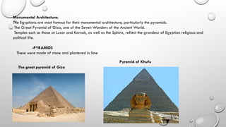 EGYPTIAN CIVILISATION ON ART FORMS .pptx