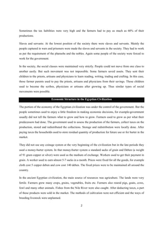 Egyptian civilization: Social Structure, Economic Structure, Governance ...