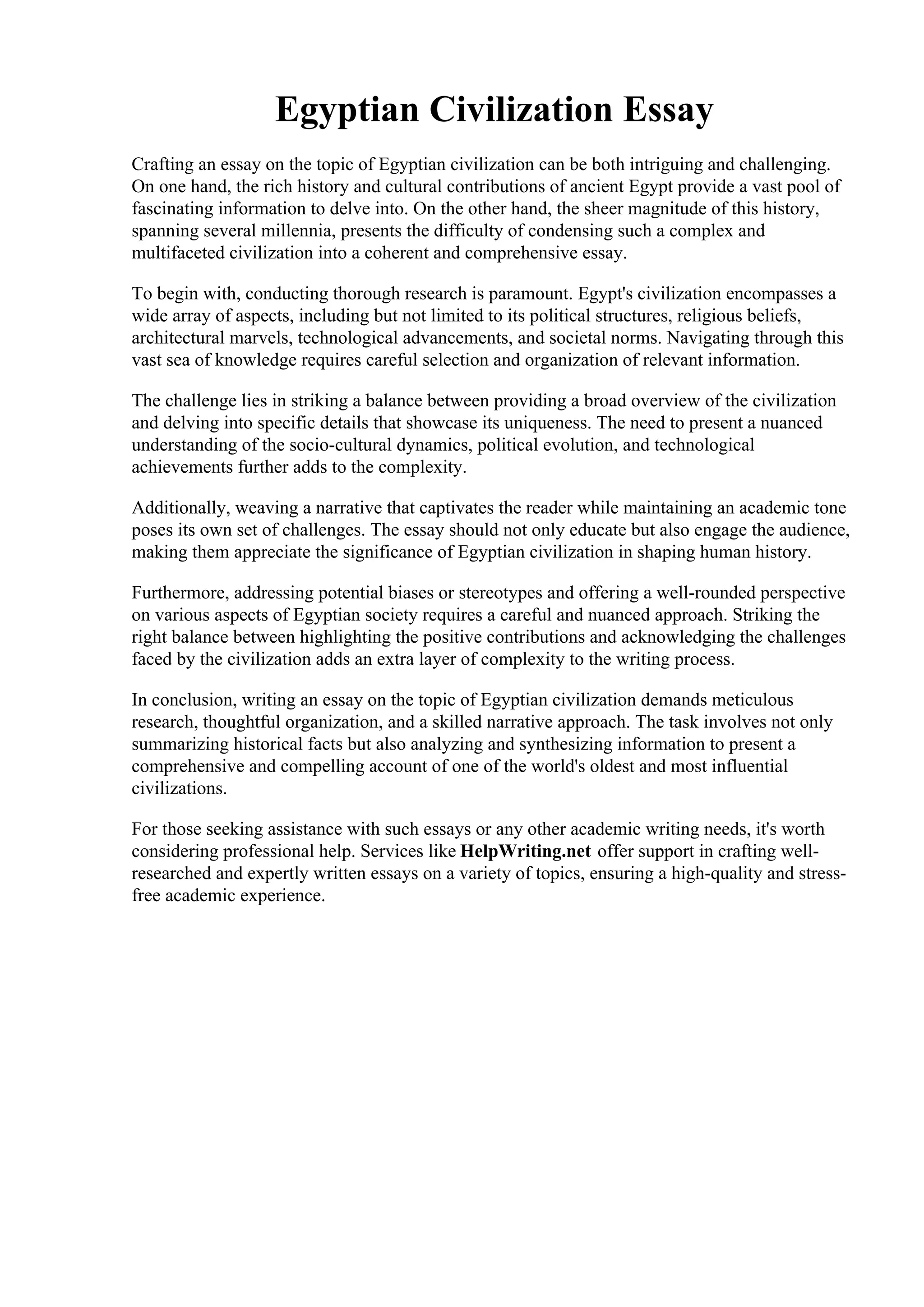 Egyptian Civilization Essay.pdf