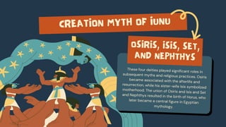 From Chaos to Cosmos: The Egyptian Creation Myth Revealed | PDF