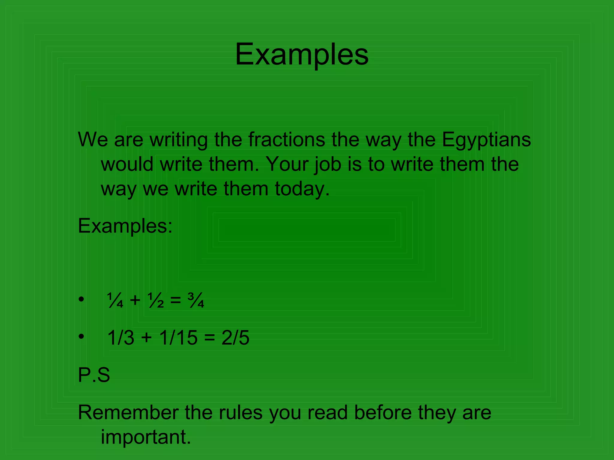 Egyptian Fractions | PPT