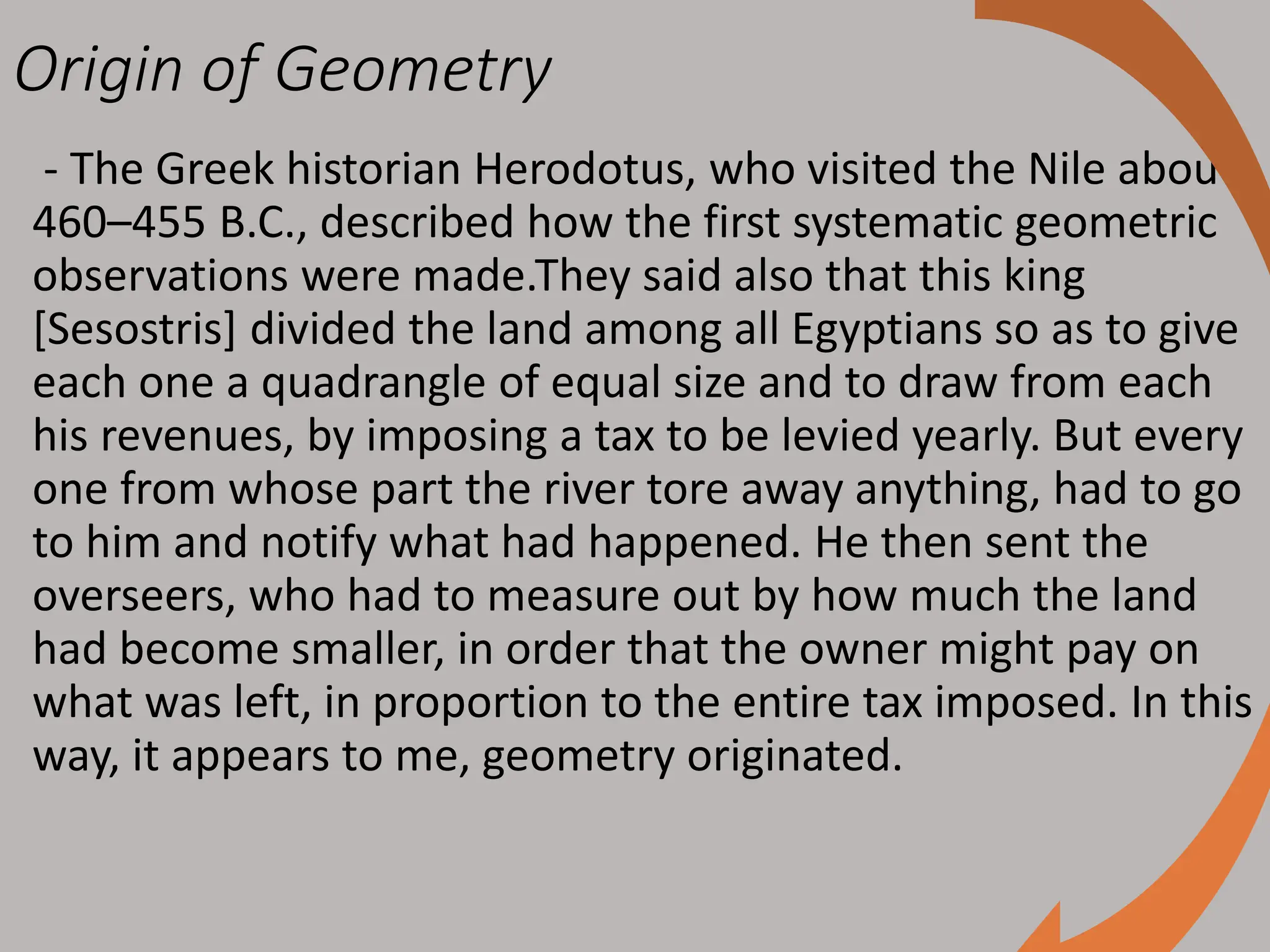 History of Mathematics: Egyptian Geometry ( Antipona ). pptx | PPTX