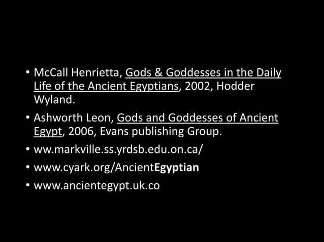 Egyptian gods & goddess | PPTX