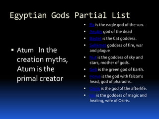 Ancient Egyptian History Class 4 Early Pyramids and Gods of Egypt | PPT