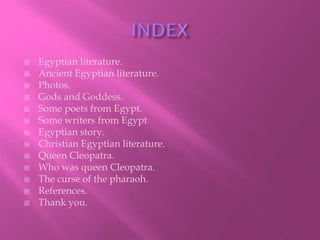 Egyptian literature.pptx by ishika v. kushalka | PPTX