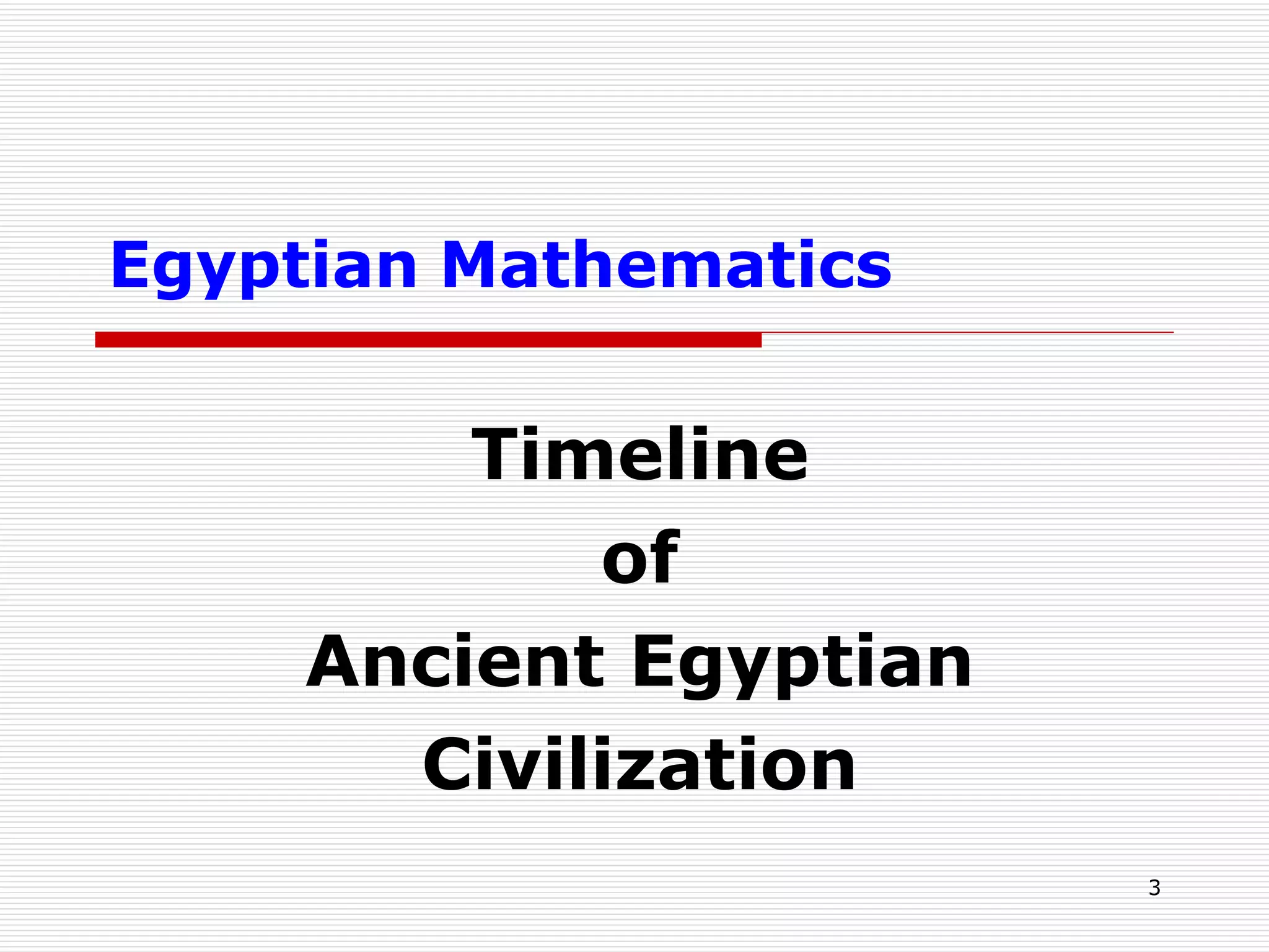 Egyptian Mathematics | PPT