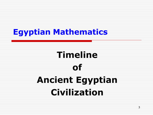 Egyptian Mathematics | PPT | Physics | Science