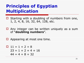 Egyptian Multiplication