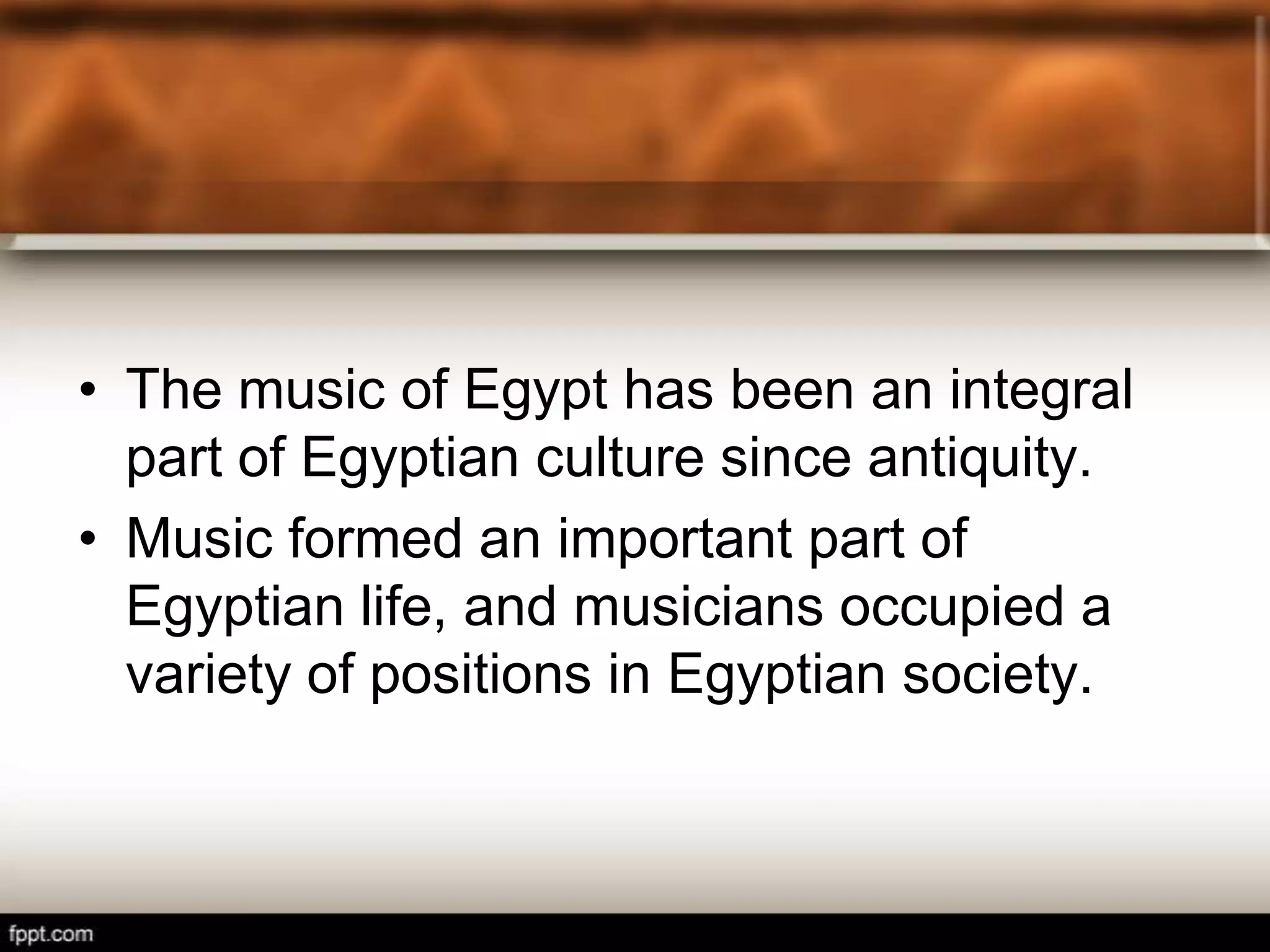 Ancient Egypt - music | PPSX | Music | Entertainment