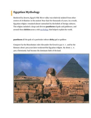Egyptian mythology. | DOCX