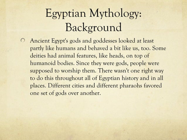 Egyptian mythology ppt | PPT