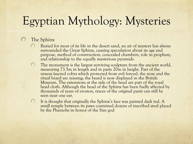 Egyptian mythology ppt | PPT