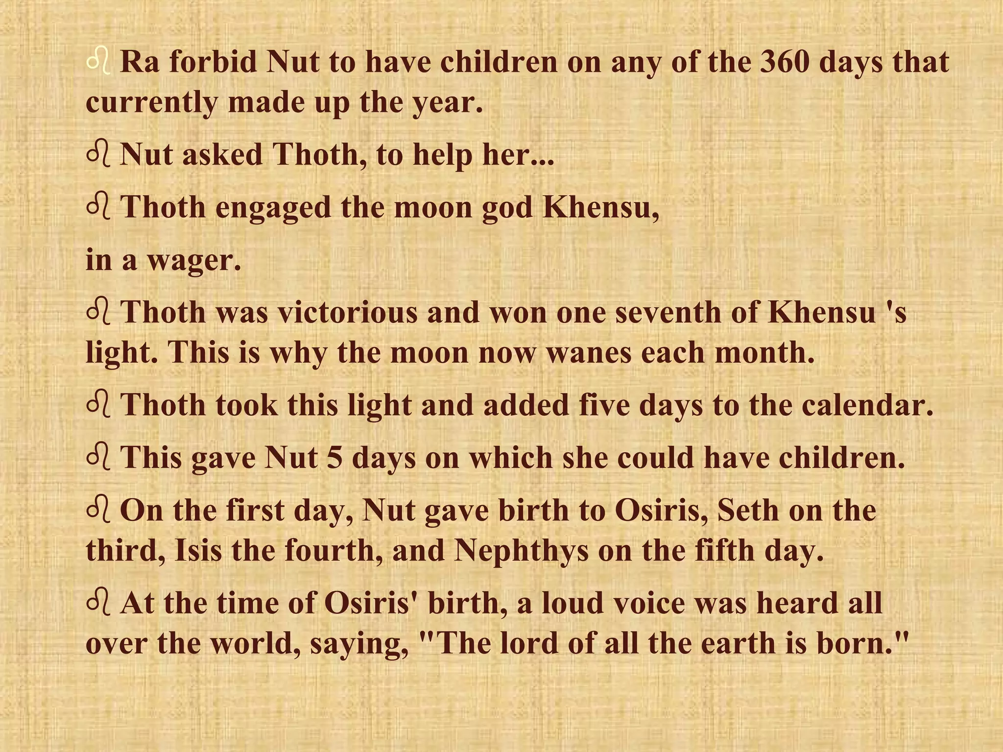 Egyptian mythology ppt | PPT