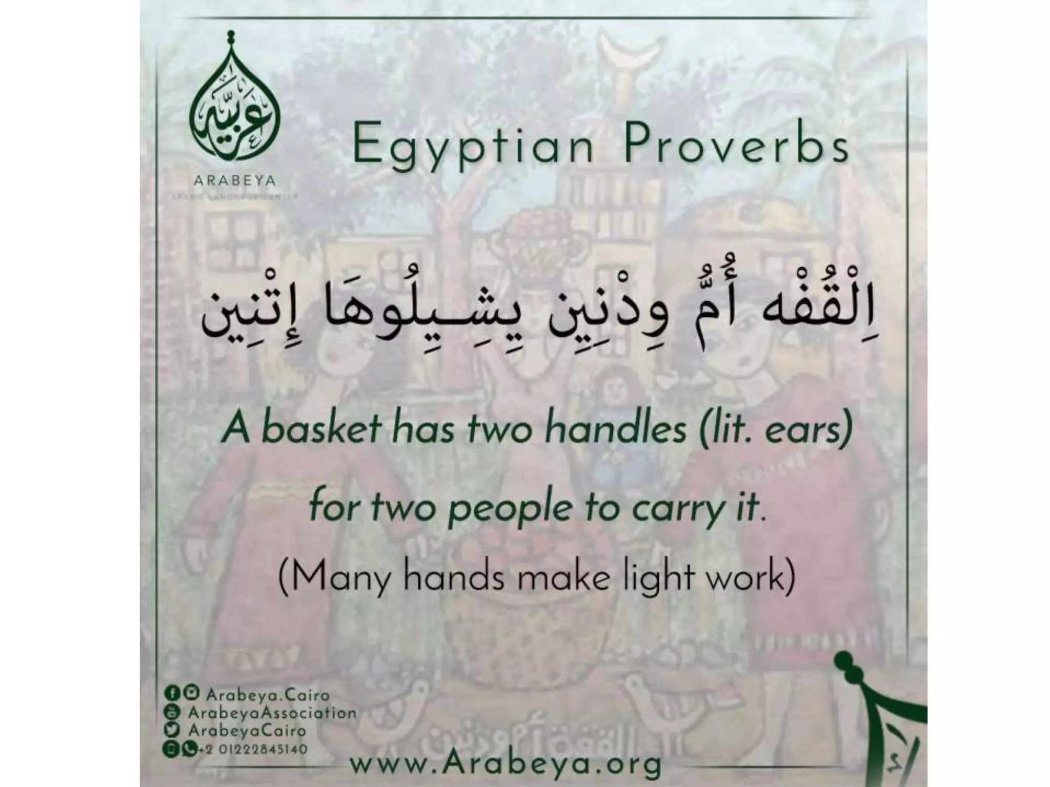 Egyptian proverbs - Arabeya language Center | PPT