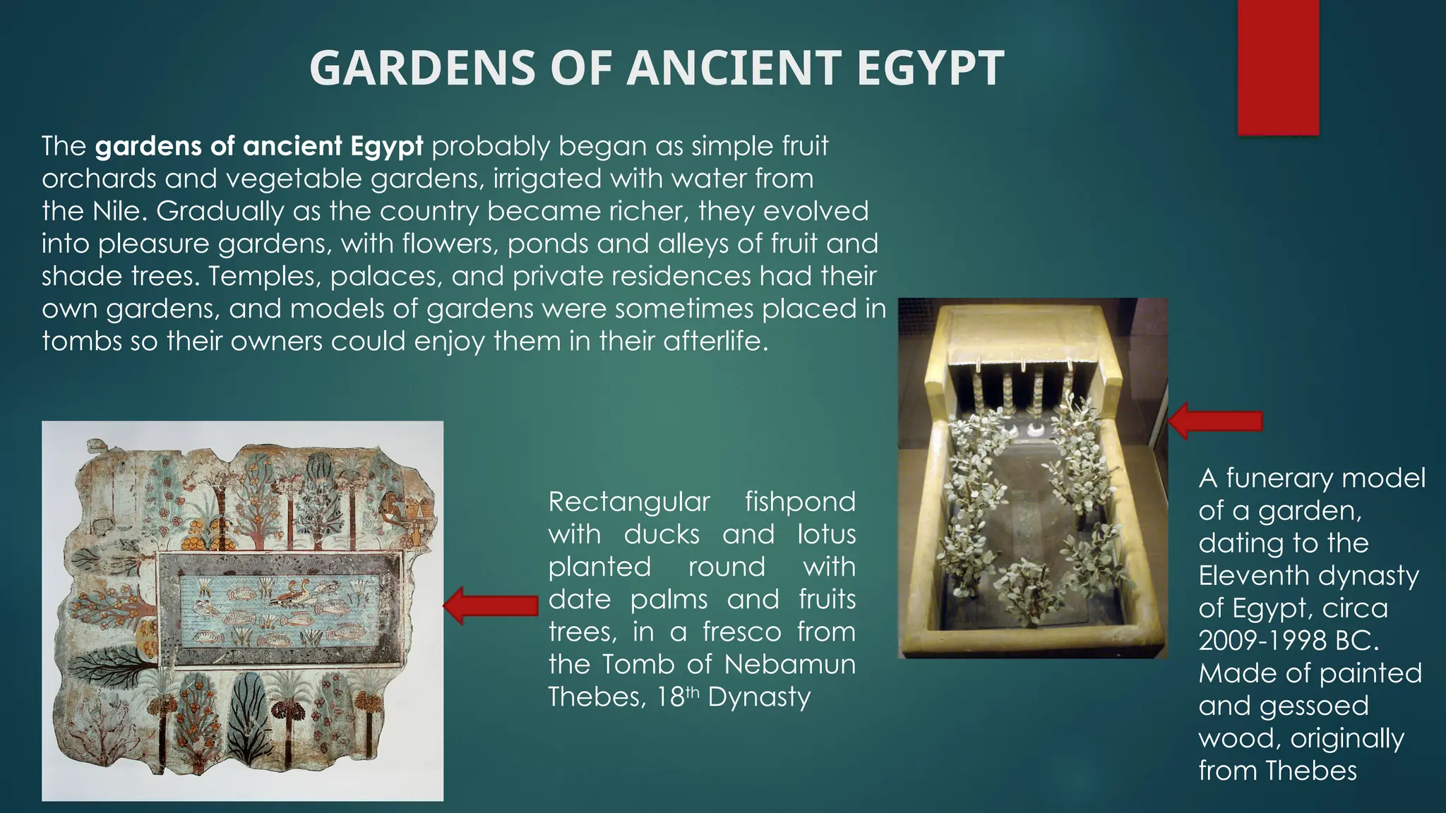 Egyptian Style of Garden: A Timeless Legacy of Green Spaces | PPTX
