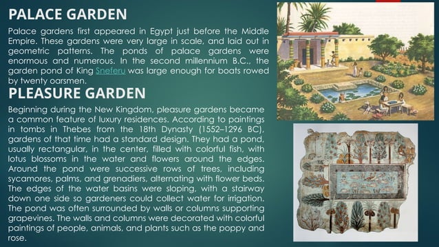 Egyptian Style of Garden: A Timeless Legacy of Green Spaces | PPTX