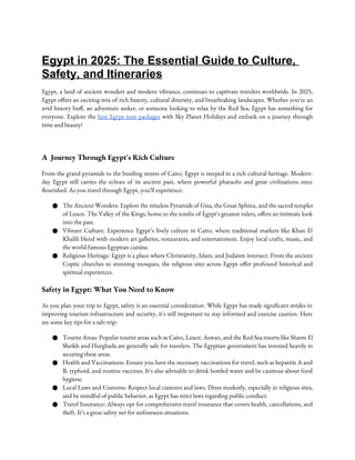 Egypt in 2025_ The Essential Guide to Culture, Safety, and Itineraries.docx
